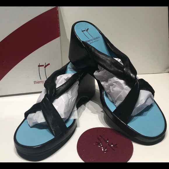 Thierry Rabotin | Shoes | Thierry Rabotin Black Soft Leather Slide W ...